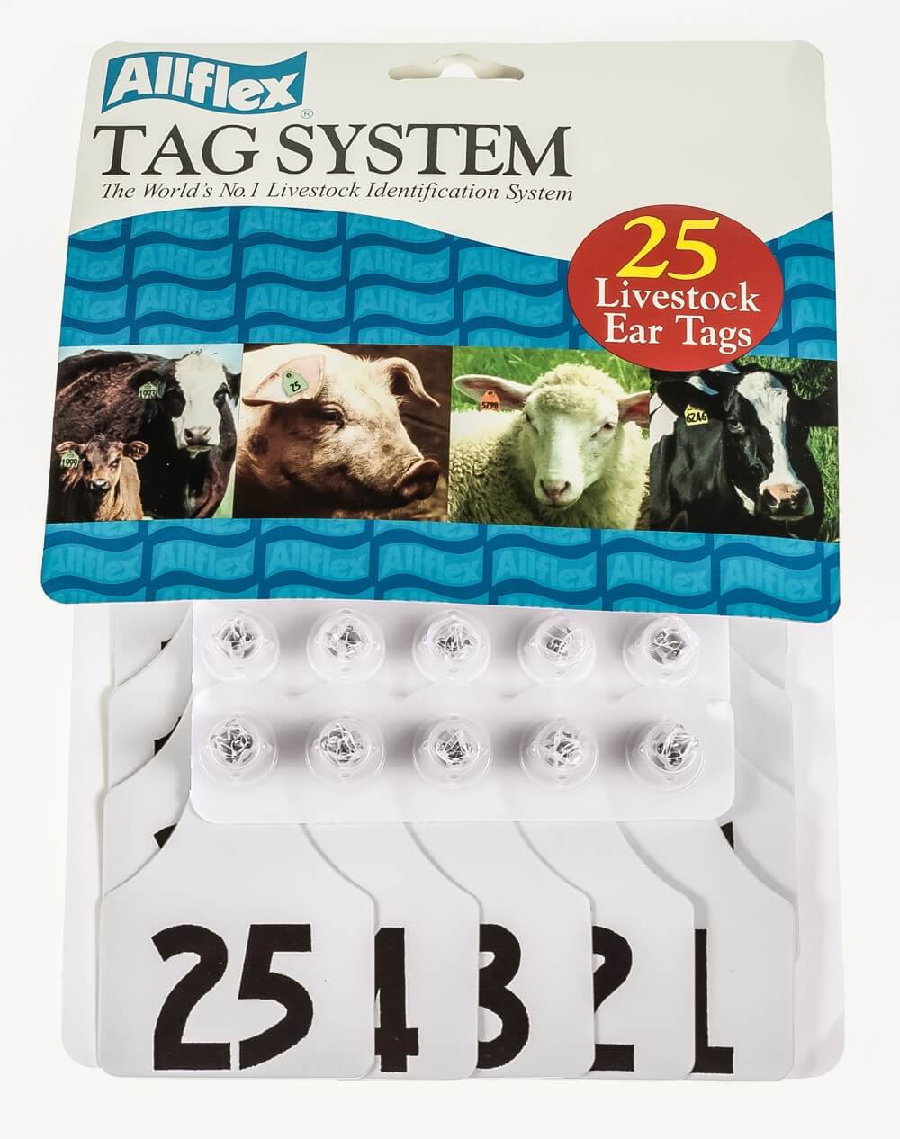 Allflex® Global Ear Tag, Large, White | Santa Cruz Animal Health