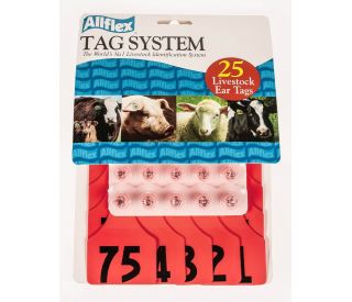 Allflex Global Ear Tag, Maxi, Red, [51-75]
