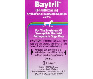 Baytril Injectable Solution 2.27%, 20 ml