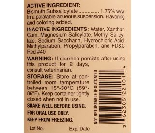Bismuth Subsalicylate Suspension | Santa Cruz Animal Health