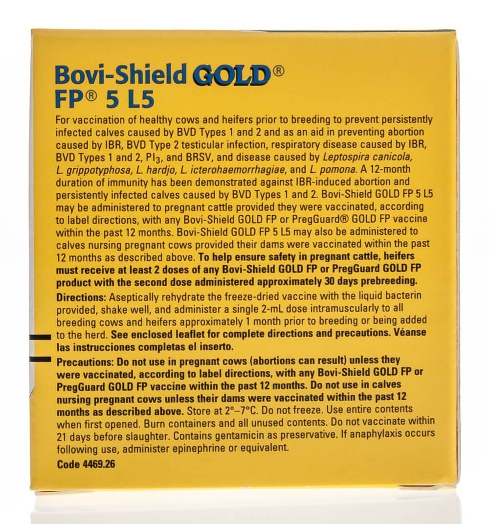 Bovi-Shield GOLD® FP® 5 L5 | Santa Cruz Animal Health