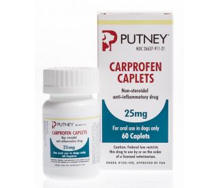 Carprofen Caplets, 25 mg, 60 count
