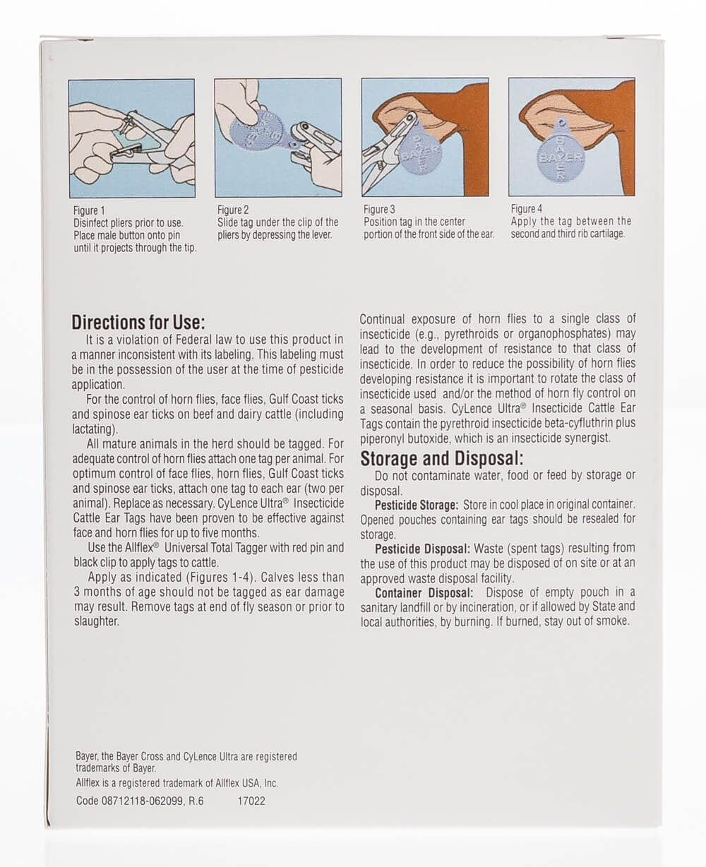 CyLence Ultra® Insecticide Cattle Ear Tag | Santa Cruz Animal Health