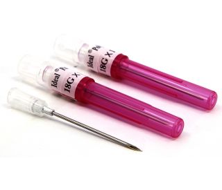Ideal ® Poly Hub Needles,18G x 1.5