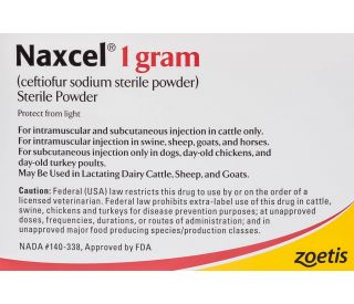 Naxcel (ceftiofur sodium) Sterile Powder, 1 gram