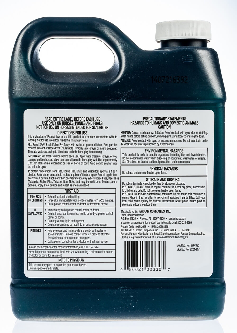 Repel-X Pe Emulsifiable Fly Spray Concentrate | Santa Cruz Animal Health