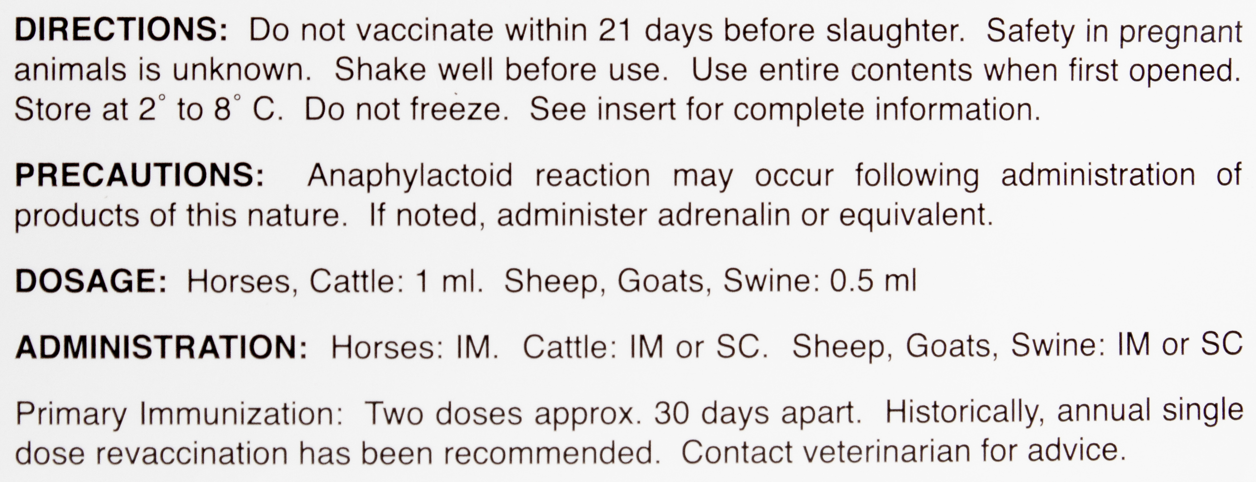 Tetanus Toxoid Concentrate | Santa Cruz Animal Health