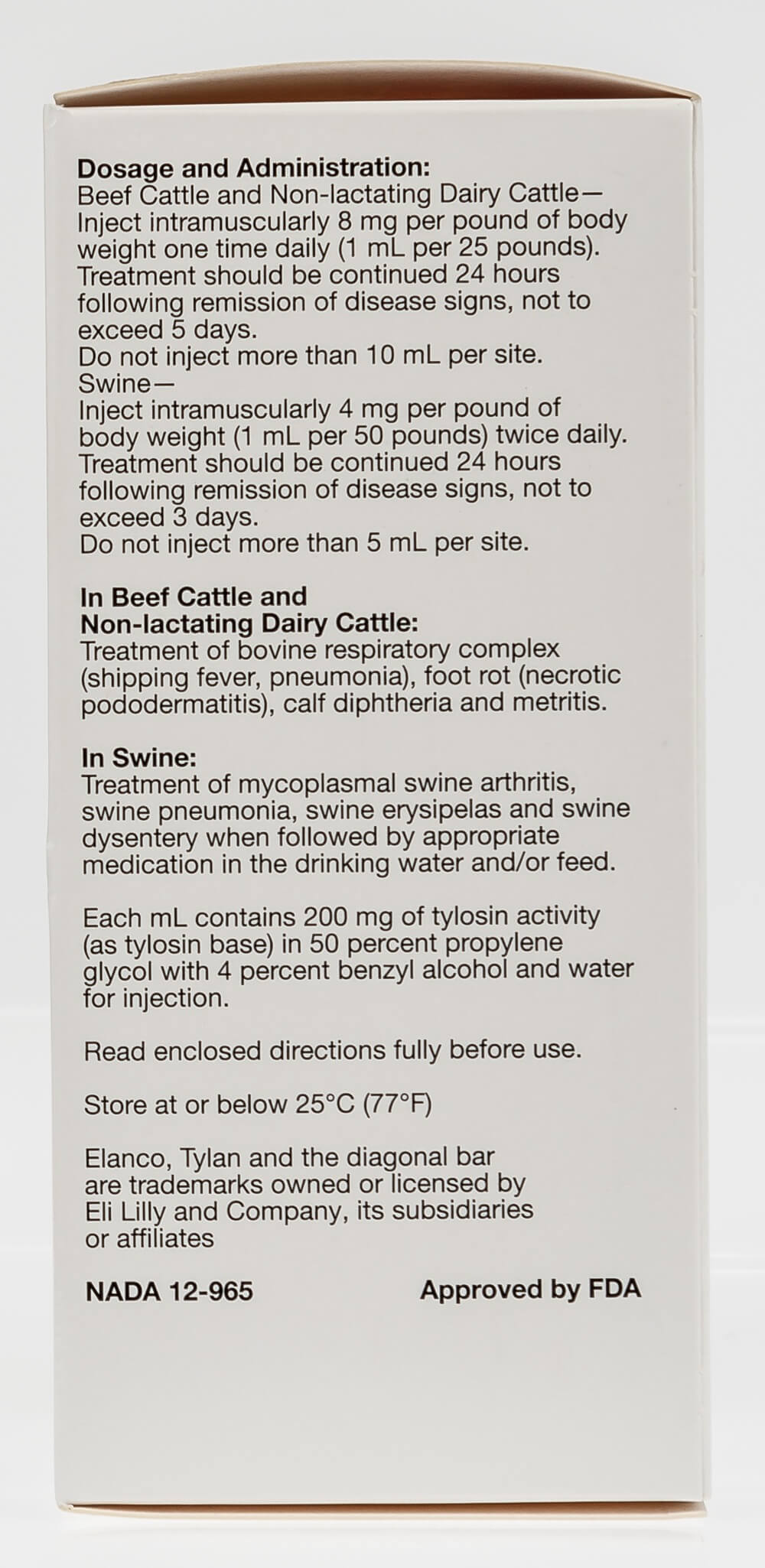 Tylan® 200 Injection | Santa Cruz Animal Health