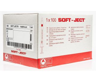 3-Part Soft-Ject Disposable Syringes, 1 ml Tuberculin 3-Part Soft-Ject Disposable Syringes, 1 ml Tuberculin