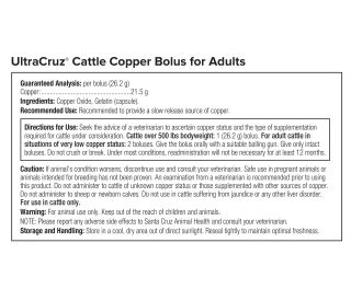 UltraCruz® Cattle Copper Bolus for Beef and Dairy Cattle | Santa Cruz ...