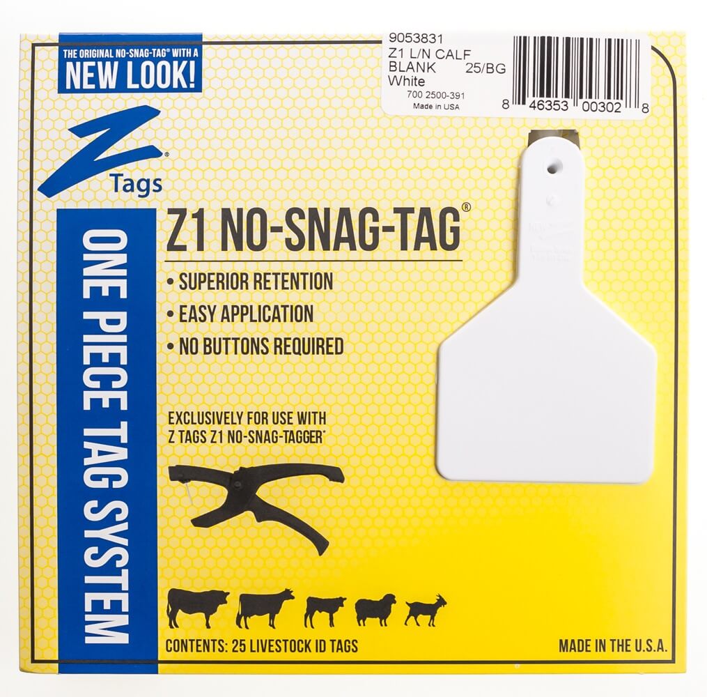 Z Tag Blank Calf ID Tag | Santa Cruz Animal Health